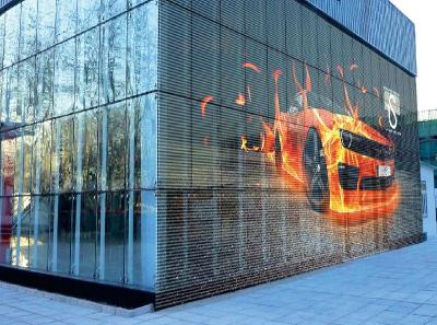 China P 3.75-6.67 Transparent LED Screens For Advertising , Hd Transparent Led Panel for sale