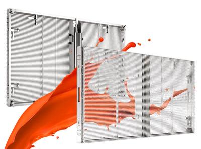 China P 3.75-6.67 Transparent LED Screens For Advertising , Hd Transparent Led Panel for sale