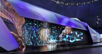 China HD Transparent LED Screen 960x640mm 16bit Processing High Brightness Aluminum Panel for sale