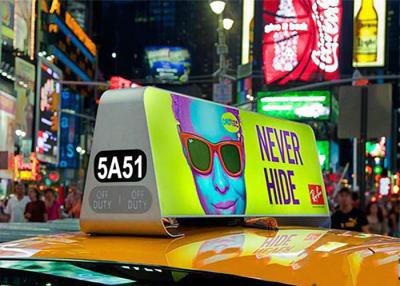 China Fahren Sie Spitze geführtes Bildschirm-einzelnes/doppeltes mit Seiten versehenes Zeichen-Aluminium 3G 4G WIFI GPS mit einem Taxi zu verkaufen