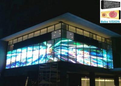 China IP65 Waterproof Outdoor Transparent LED Screens High Brightness Front / Rear Servicing for sale