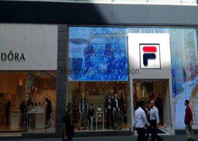 China Aluminum Panel Transparent Glass Led Display , P10 See Through Led Screens 1920 Hz for sale