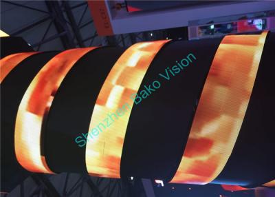 China Van de volledige Kleurenoem ODM Super Lichtgewicht Vouwbare Flexibele LEIDENE Scherm Vertonings het Creatieve Videomuur met Zachte Rubbermodule Te koop