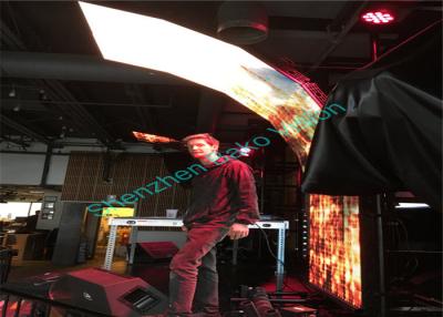 China Van de volledige Kleurenoem ODM Super Lichtgewicht Vouwbare Flexibele LEIDENE Scherm Vertonings het Creatieve Videomuur met Zachte Rubbermodule Te koop