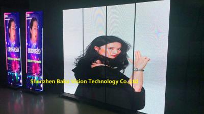 China P2.5 SMD2121 Indoor LED Poster Video Display Screen Form Changeable With Wheels / Pedestal for sale