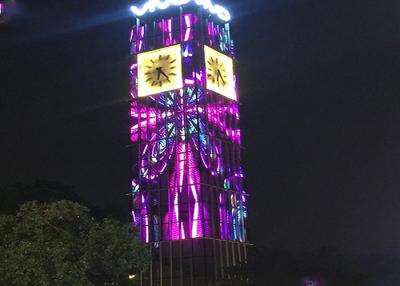 Cina Schermo trasparente all'aperto del LED, annunciante colore pieno dell'esposizione della tenda della costruzione del LED in vendita