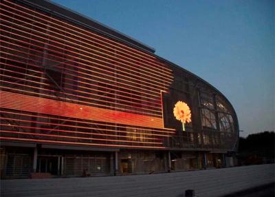 Cina Schermo trasparente all'aperto del LED, annunciante colore pieno dell'esposizione della tenda della costruzione del LED in vendita