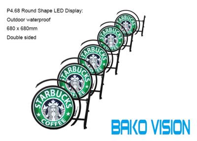 Cina Luminosità dell'esposizione 4600Nits del segno di LOGO di forma rotonda LED di P4.68mm impermeabile in vendita