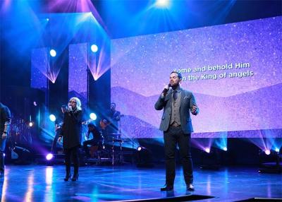 China Concert Backdrop Indoor HD Led Video Wall Fast Lock System For Event / Church for sale