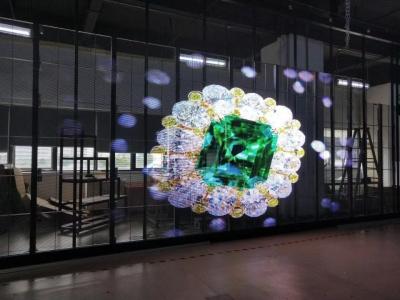 Cina Lo schermo principale trasparente vede attraverso il video pannello SMD1921 della tenda per il deposito di modo in vendita
