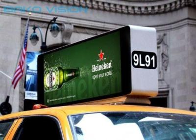 Cina Tetto mobile di Digital dello schermo della cima LED del taxi visualizzare singolo/doppio contrassegno parteggiato con il Governo di alluminio leggero esile in vendita