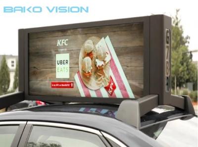 Cina Tetto mobile di Digital dello schermo della cima LED del taxi visualizzare singolo/doppio contrassegno parteggiato con il Governo di alluminio leggero esile in vendita