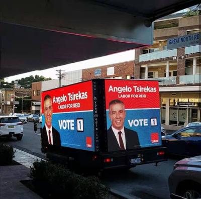 Cina schermo di visualizzazione all'aperto del camion di 6000nits P10 con Nationstar LED in vendita