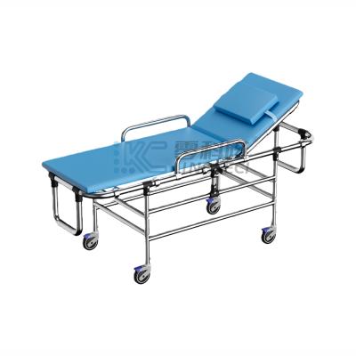China MR Dedicated Non- Magnetic Transfer Bed Ambulance Emergency Stretcher with Locking Casters for MRI Room for sale