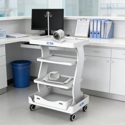 China MR Dedicated Hospital Grade Non-magnetic MRI Department Coil Storage Cart Four Layer Design with Wheel Base for sale