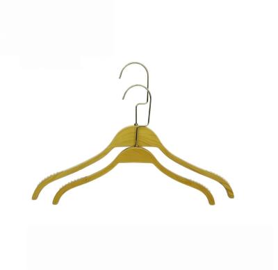 China ABS material anti-slip clothes hangers with wood-colored finish and anti-slip strip available in 40cm length for sale