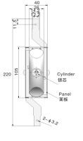 China Chrome Surface Rod Control Lock 3 Point Professional Industrial Connecting for sale
