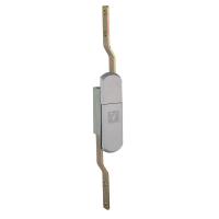 China Zinc Alloy Rod Control Lock Cabinet Handle Silver Panel Door Lock for sale