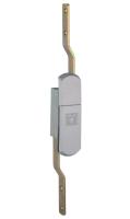 China Zinc Alloy Rod Control Lock Cabinet Handle Silver Panel Door Lock for sale