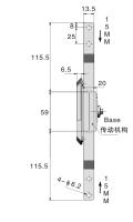China Zinc Alloy Rod Control Lock Cabinet Handle Silver Panel Door Lock for sale