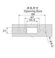 China Zinc Alloy Rod Control Lock Cabinet Handle Silver Panel Door Lock for sale