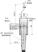 China Steel Rod Control Lock Handle Latch Modern Simplicity For Cabinet for sale