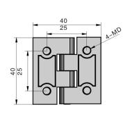 China Black Chrome Plated Door Hinges Electrical Size 60mm Panel Screw Type for sale