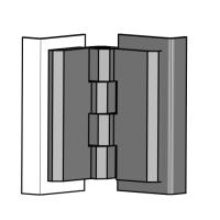China Black Chrome Plated Door Hinges Electrical Size 60mm Panel Screw Type for sale
