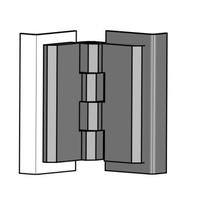 China Black Chrome Plated Door Hinges Electrical Size 60mm Panel Screw Type for sale