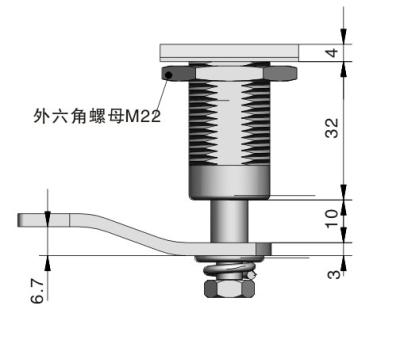 中国 異なるサイズのキャビネット ドア カム 4 分の 1 回転ロック ツールボックス OEM 販売のため