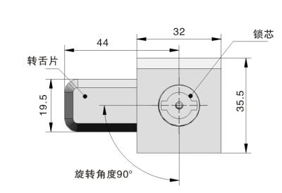 China Customized Version Quarter Turn Lock Cylindrical Square Cam Latch for sale