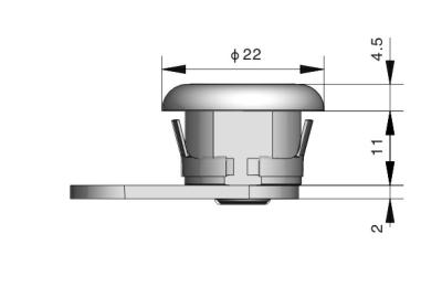 China Height 16mm Cabinet Box Lock Cylinder Die Casting Customized for sale
