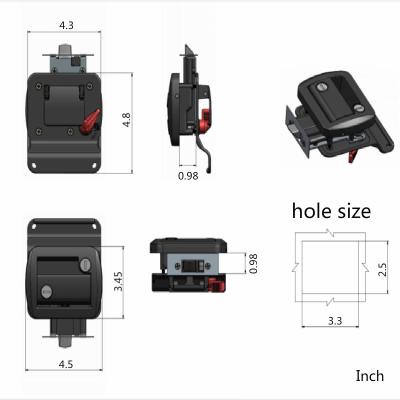 China ISO Caravan Security Locks Black Color RV Digital Door Lock for sale