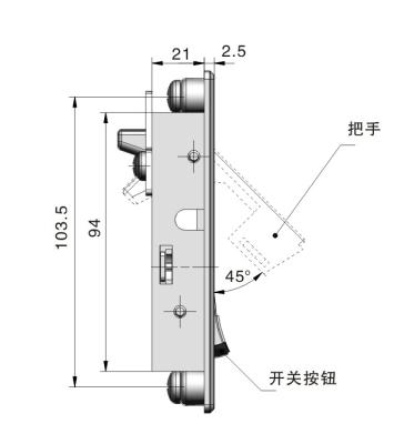 China Plane Zinklegering Slot Standaardstijlen Hardware voor schakelkasten Te koop