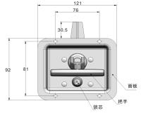 China Versatility Door Handle Tool Box Locks Truck Folding Latch Mirror Polished for sale