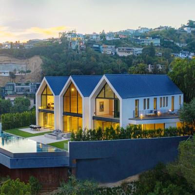 China European Customized 2 Story Villa Prefabricated Light Gauge Steel Frame House Modular Home Multi Family Home for sale