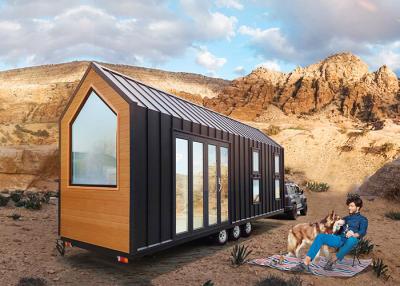 중국 전공형 가벼운 강철 프레임 트레일러 집 바퀴에 지속 가능한 생활 모듈 주택 판매용