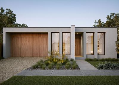 China Modernos pré-fabricados casas verdes Galvanizado Estrutura leve Porta de liga de alumínio à venda