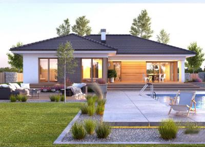 중국 럭셔리 2층 전조 빌라 가구 가벼운 철강 구조 주택 판매용