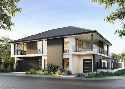 China US / AS Casa pré-fabricada de luxo moderna fácil de montagem Casa pré-fabricada de 3 quartos à venda