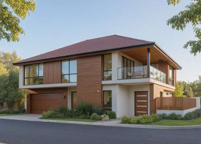 China Casas pré-fabricadas de luxo de 2 andares design à prova d'água com 3 quartos à venda