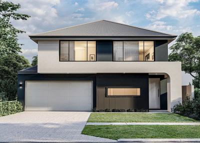 China 2 andares estrutura de aço moderna pré-fabricado kit de casa villa à venda