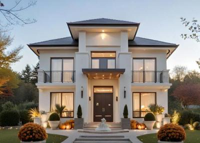 China NS / AS Vila pré-fabricada de aço leve com janelas deslizantes de PVC de vidro duplo à venda