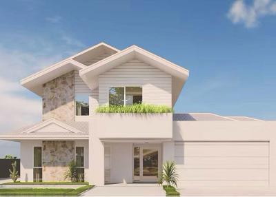 China Luxury Prefab House Single Family Home Prefabricated House Luxury 2 Story Customizable Steel House Kits for sale