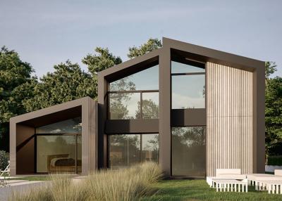 중국 4 침실 현대 2층 모듈형 홈 가벼운 철강 프레임 가족 생활을위한 프리 팩 판매용