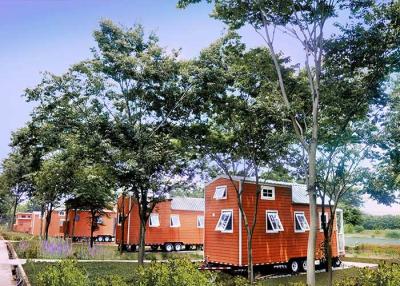 China EU/USA/AUS/AZ Standard Pre-Made Prefabricated Light Steel Structure Mobile Tiny House On Wheels With Trailer for sale