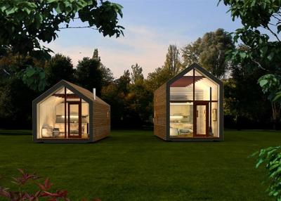 China Small Light Steel Frame Wood Bungalow Easy To Install Tiny House Living For Travel for sale