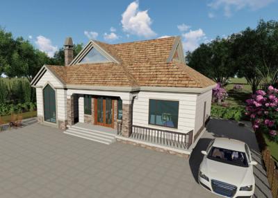 China Light Steel Frame Prefab Homes Luxury Villa Single Storey Modern with Classical Style for sale