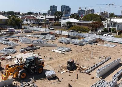 China Prefab Apartment Buildings / 3 Storey Prefabricated Buildings With Light Steel Frame House for sale