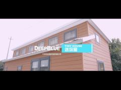 Mini lichtgewicht Prefab Mini House Hotel Unit Oranje Zwart Mobiele Huis op wielen voor reizen